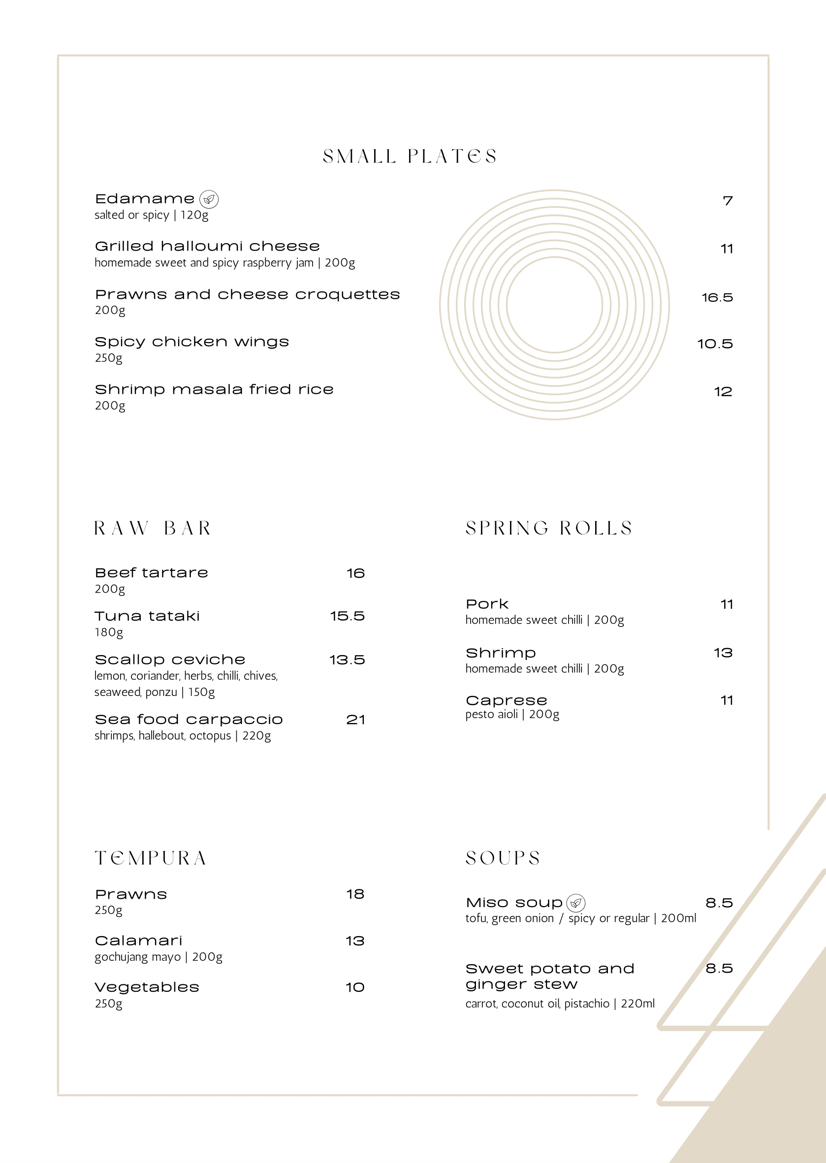 MENUS – Noa