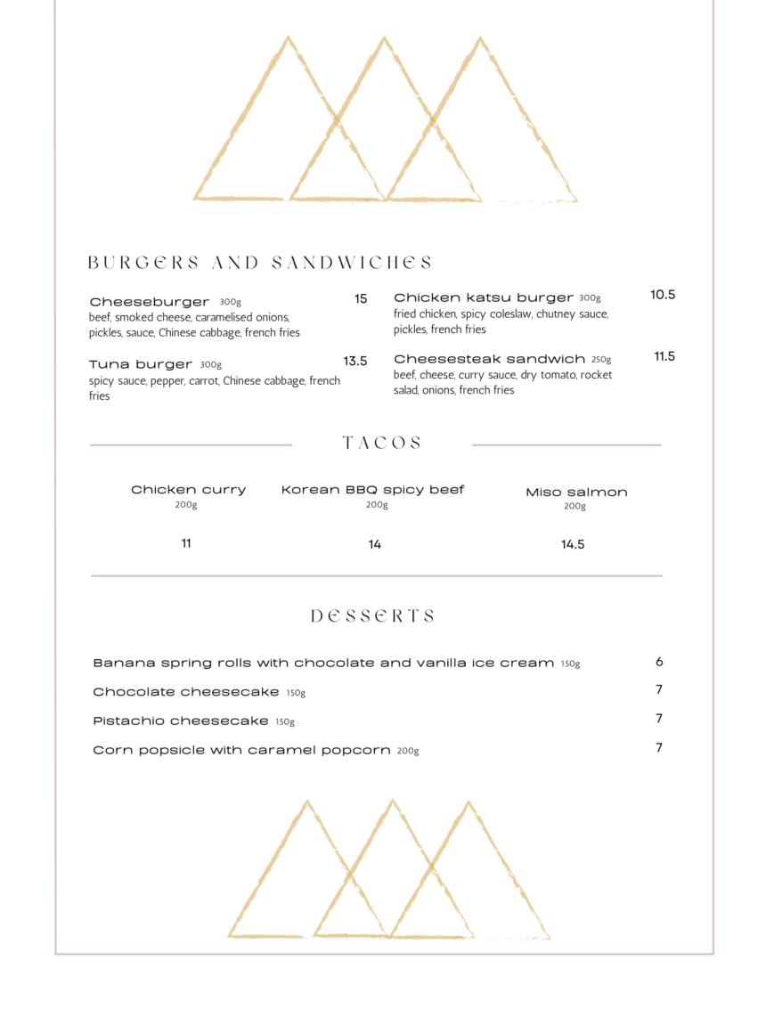 MENUS – Noa